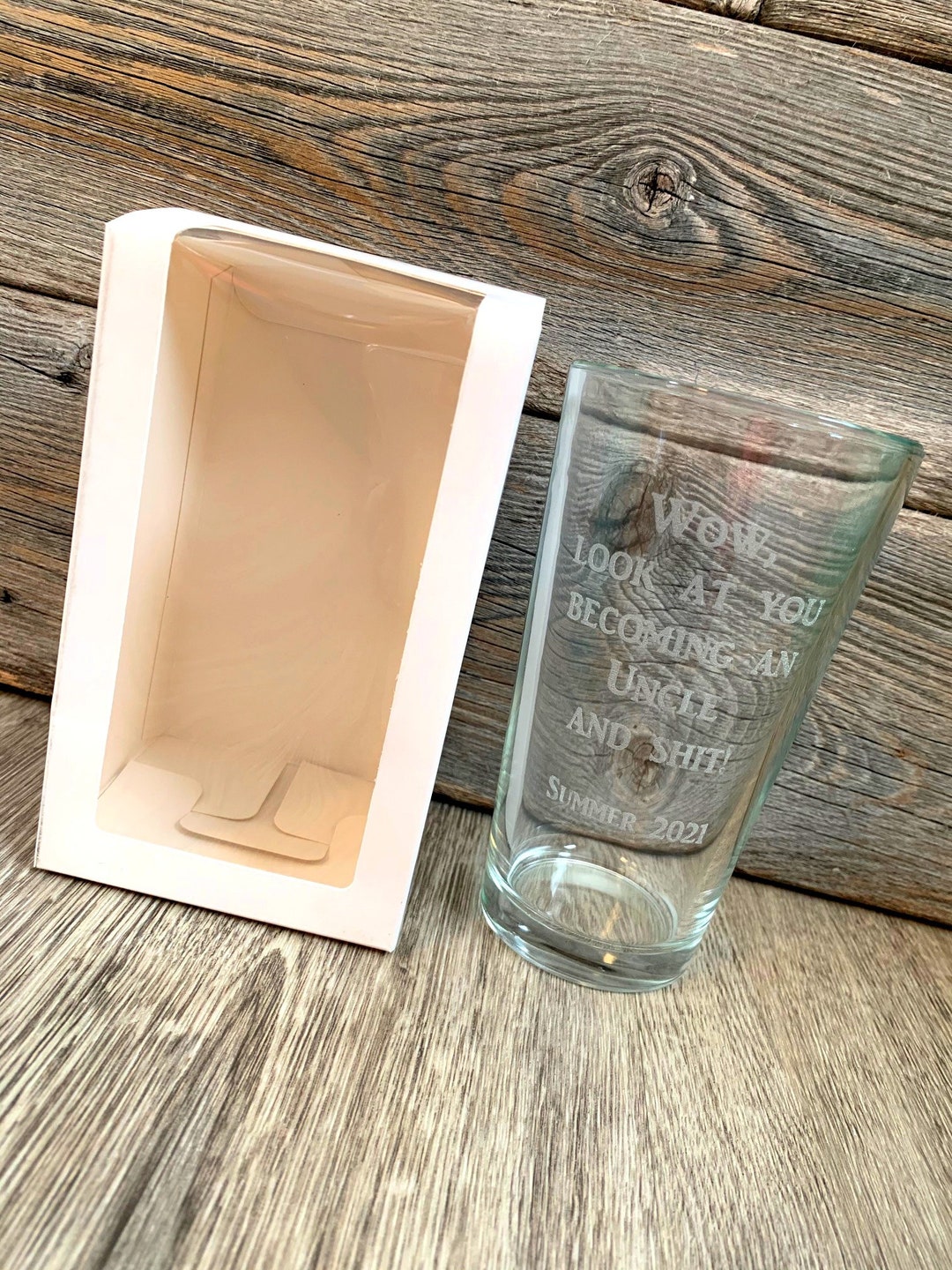 Large 16oz Tall Beer Pint Glass - Personalized Beer Pint Glass - Custom ...