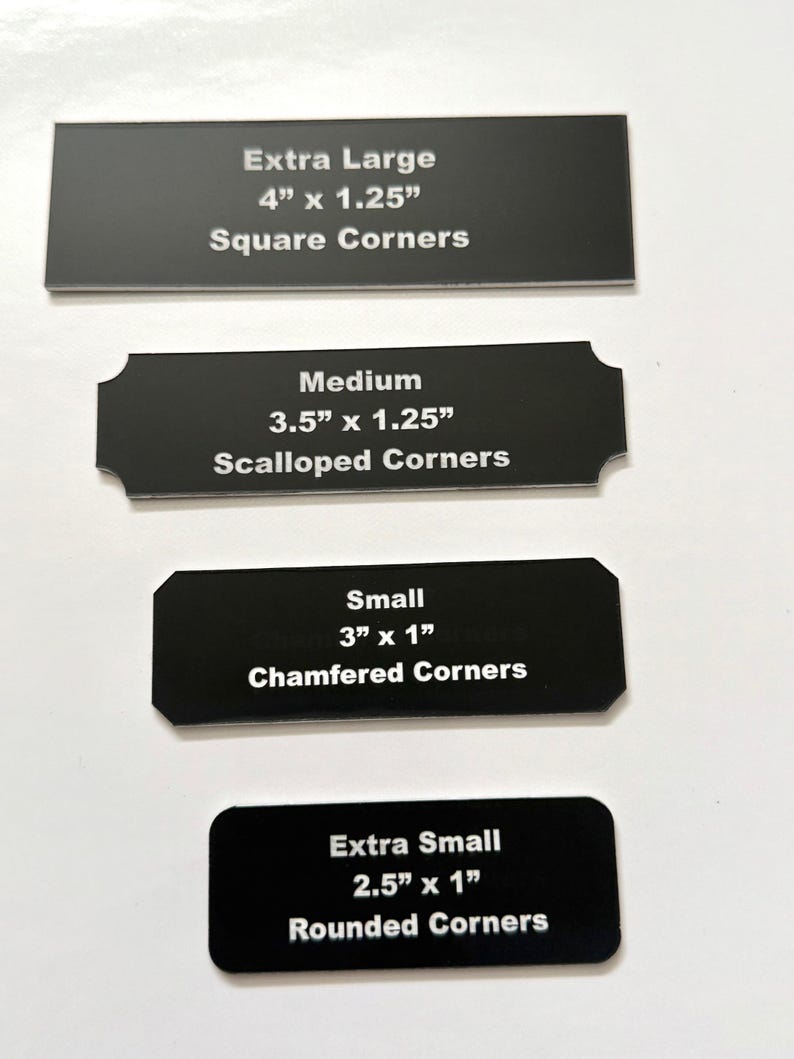 Engraved Black & White Acrylic Label: Custom Award Plaque, Personalized ...