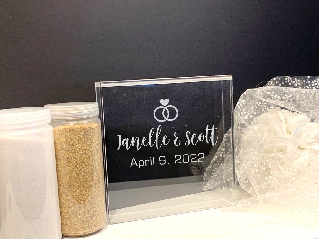 Personalized Small Unity Sand Ceremony Clear Acrylic Frame Set - Custom ...