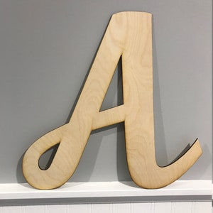 Custom Wood Letters - Natural Birch Wood Large Letter - 10 Inch Wood ...