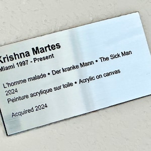 Art Museum Gallery Description Wall Sign - Custom Art Gallery Sign ...