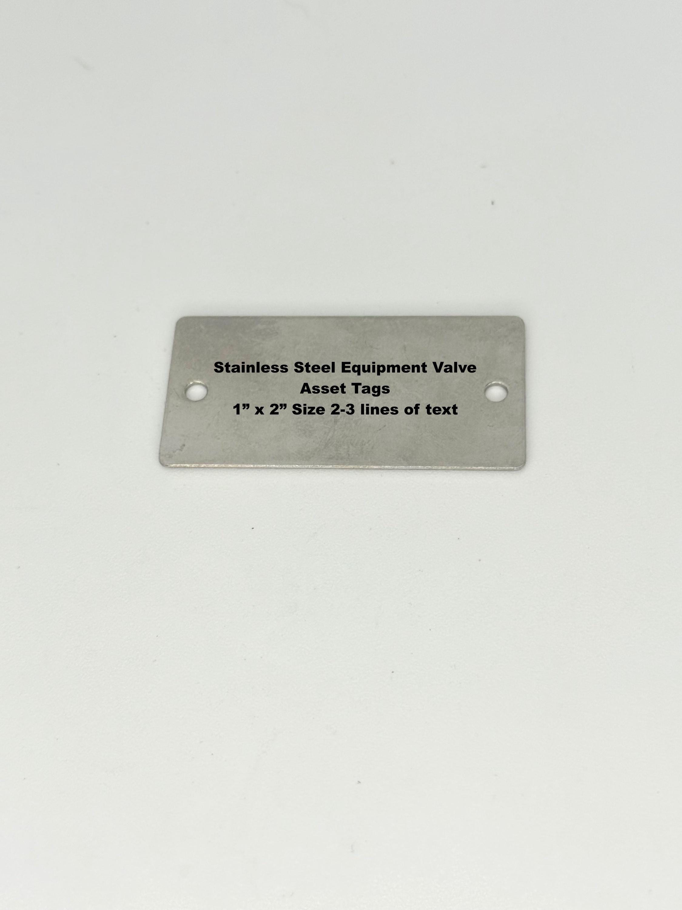 Laser Engraved Stainless Steel Industrial Equipment Tag: Custom Serial ...