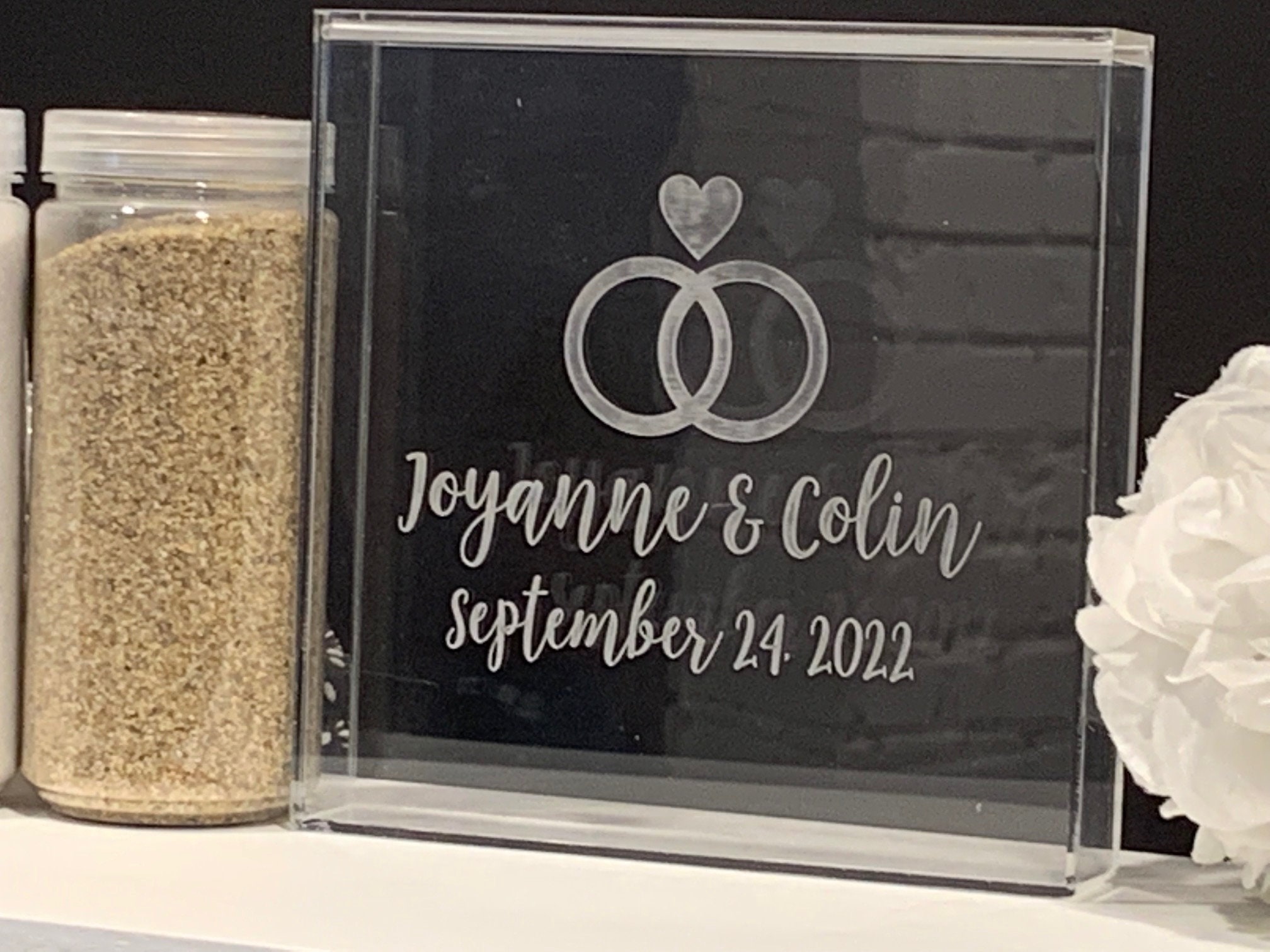 Personalized Small Unity Sand Ceremony Clear Acrylic Frame Set - Etsy ...