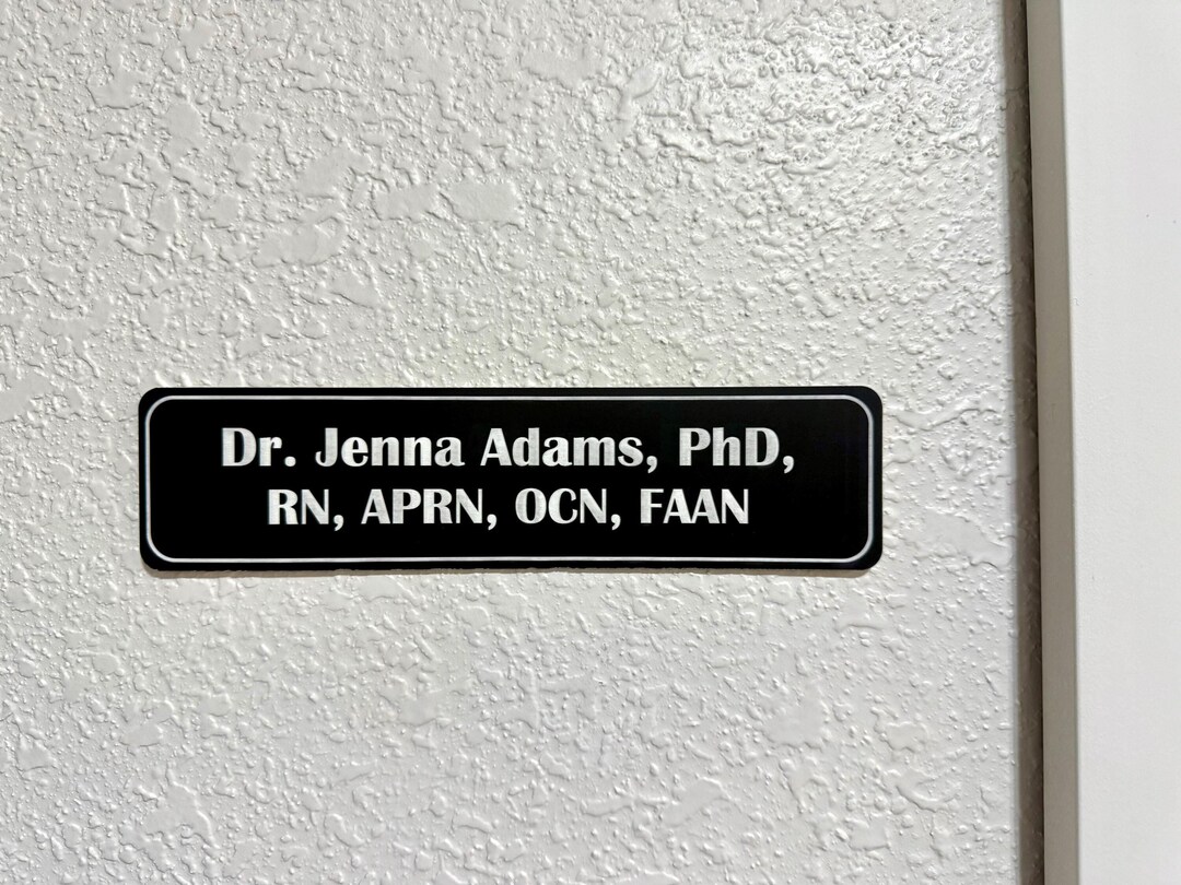 Personalized Engraved Acrylic Door Sign - Office Door Name Sign ...
