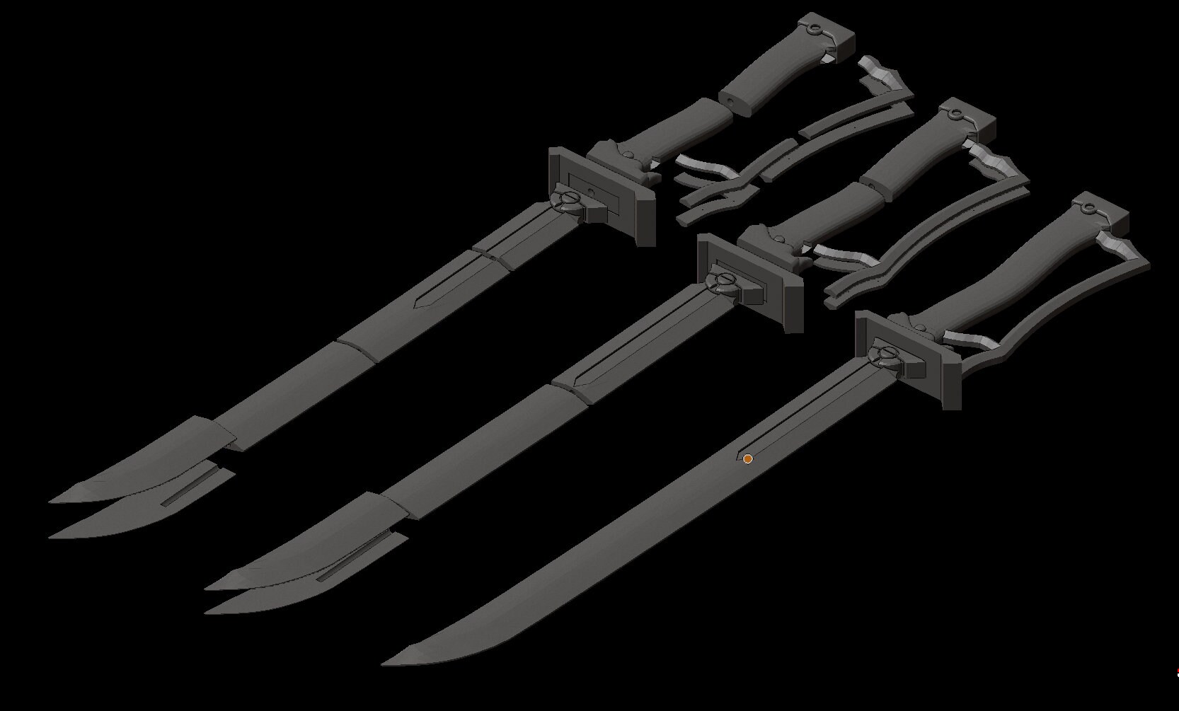Sayaka Miki's Swords (STL Files for 3d Printing) - Etsy