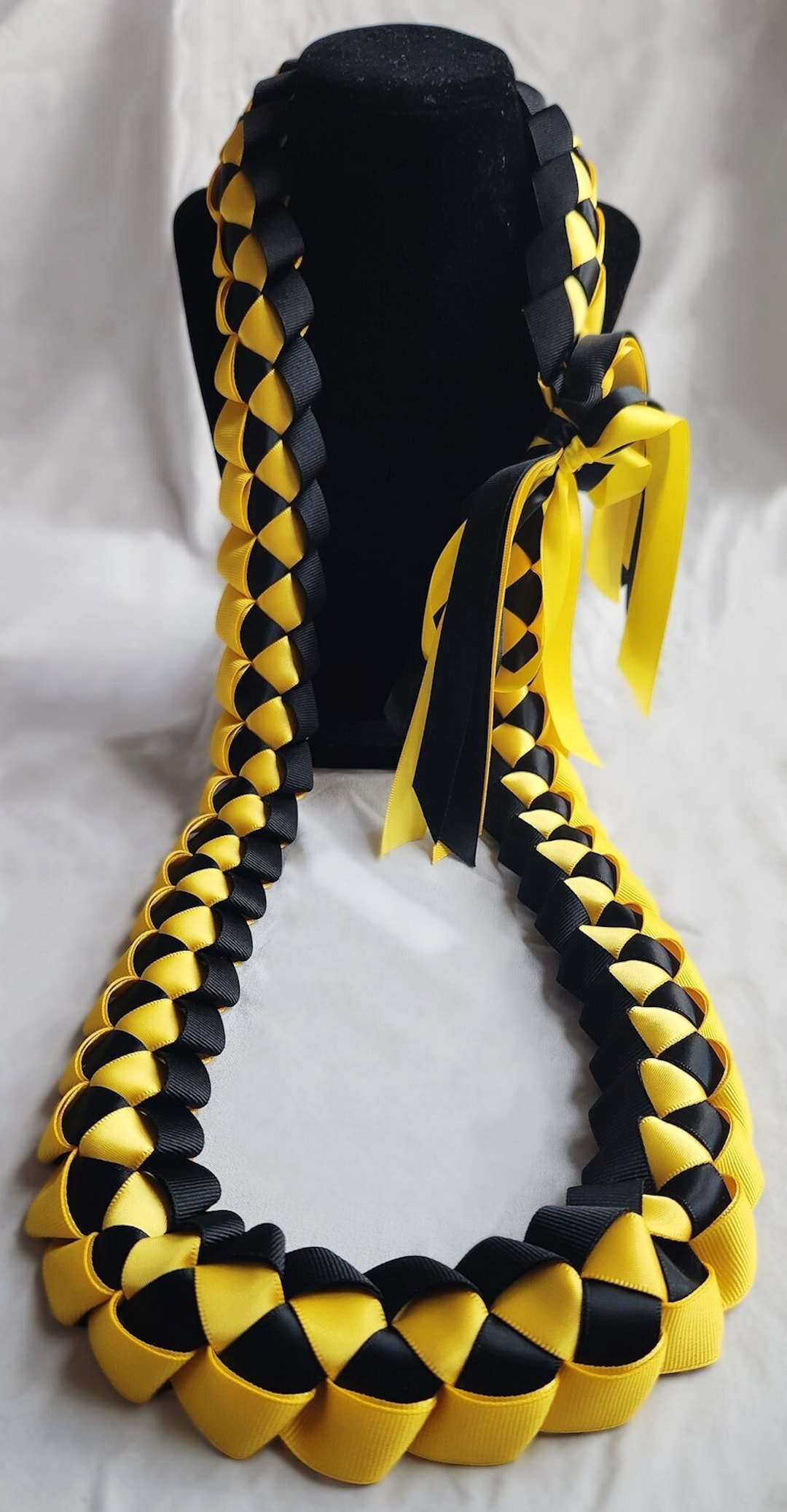 Black & Yellow Graduation Ribbon Lei | Thick, High-quality Ribbon - Etsy