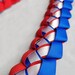 Royal Blue, Red & White Graduation Ribbon Lei | Thick, High-quality ...