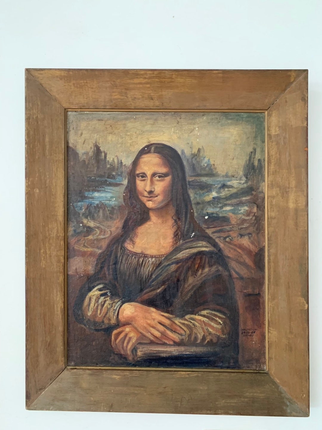 Original Painting Mona Lisa Amazing - Etsy