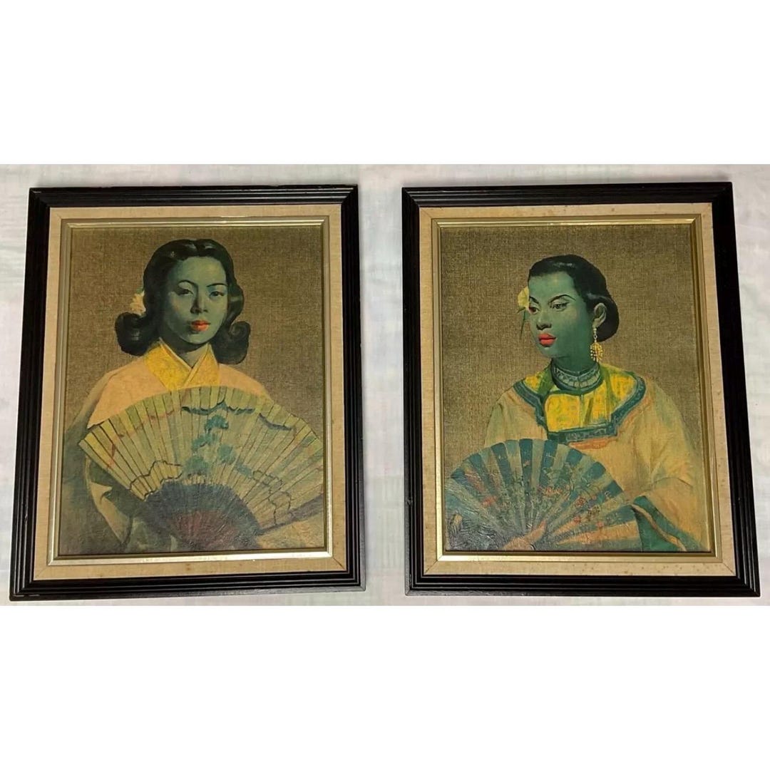 Vintage Cecil Beall Original Prints Set of 2 - Etsy