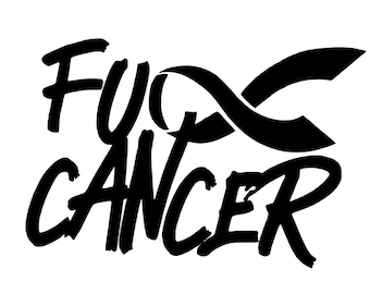F Cancer Decal - Etsy