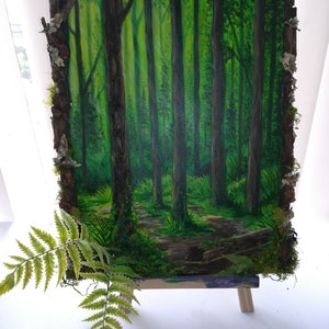 Original 3D Woods - Green Forest Art - Nature Original Acrylic Painting ...