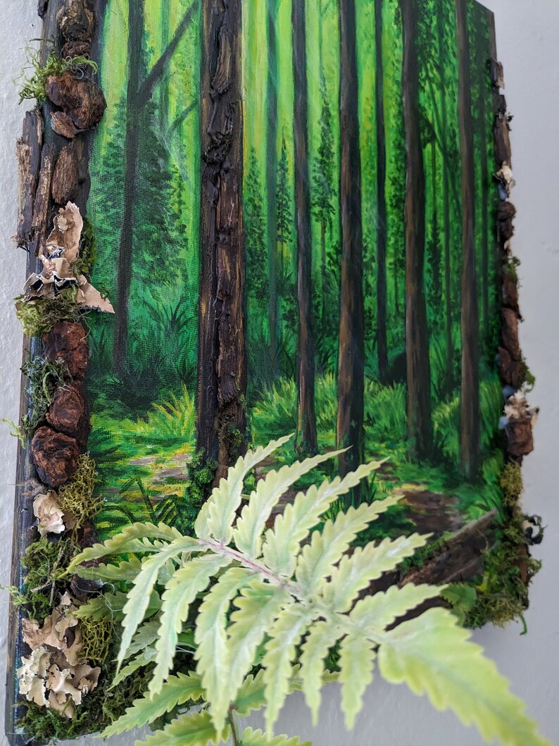 Original 3D Woods - Green Forest Art - Nature Original Acrylic Painting ...