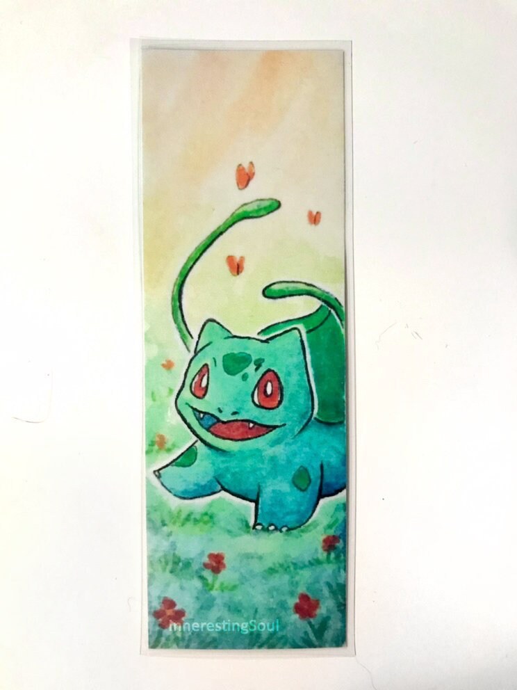 Pokémon Kanto Starters Laminated Bookmarks Bulbasaur - Etsy