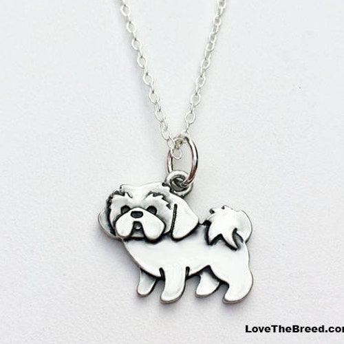 Shih Tzu Jewelry Solid Double Shih Tzu Dog Jewelry Charm - Etsy