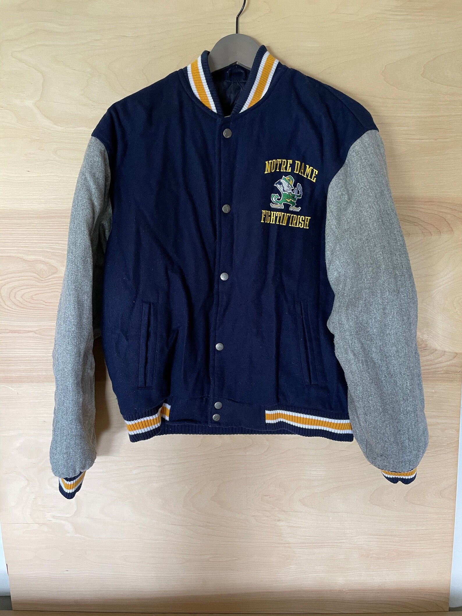 Vintage Notre Dame Wool Letterman Jacket Small - Etsy