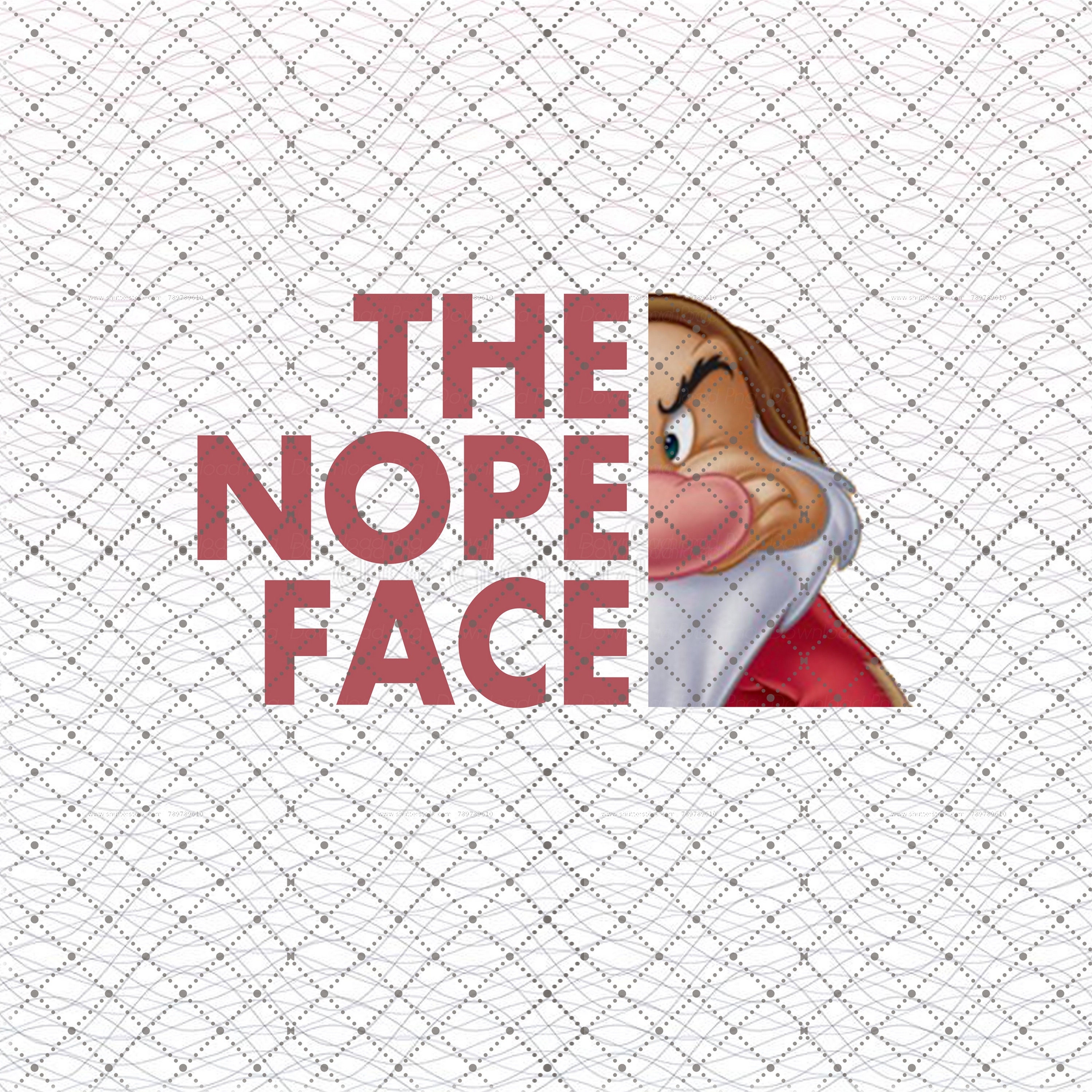 The Nope Face Grumpy PNG, Magical Kingdom Png-svg, Family Vacation Png ...