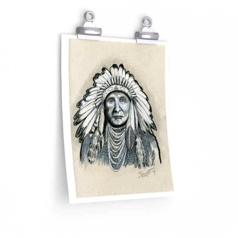 Chief Joseph of the Nez Perce Tribe Art Print. - Etsy