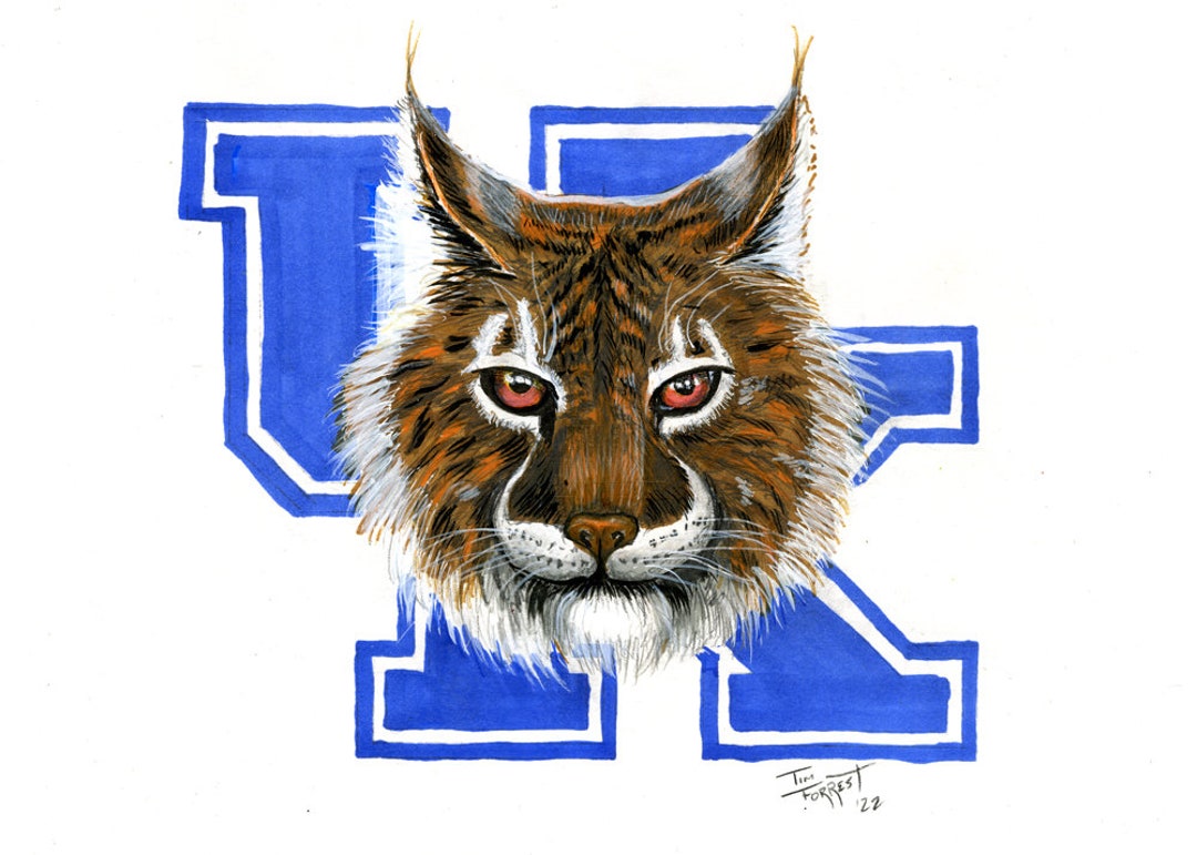 Kentucky Wildcat Print - Etsy