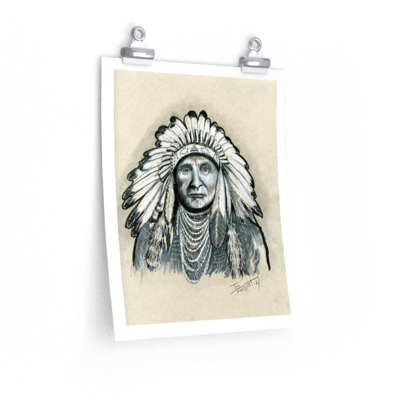 Chief Joseph of the Nez Perce Tribe Art Print. - Etsy
