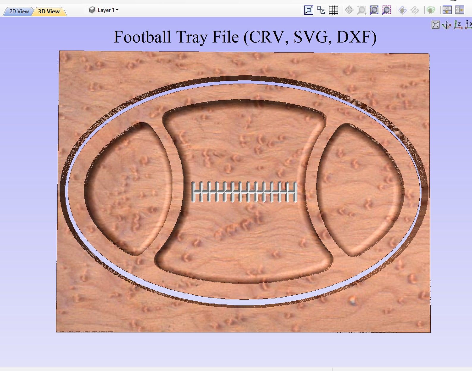 Football Serving Tray Vector File, Football Catch All Tray, SVG File ...