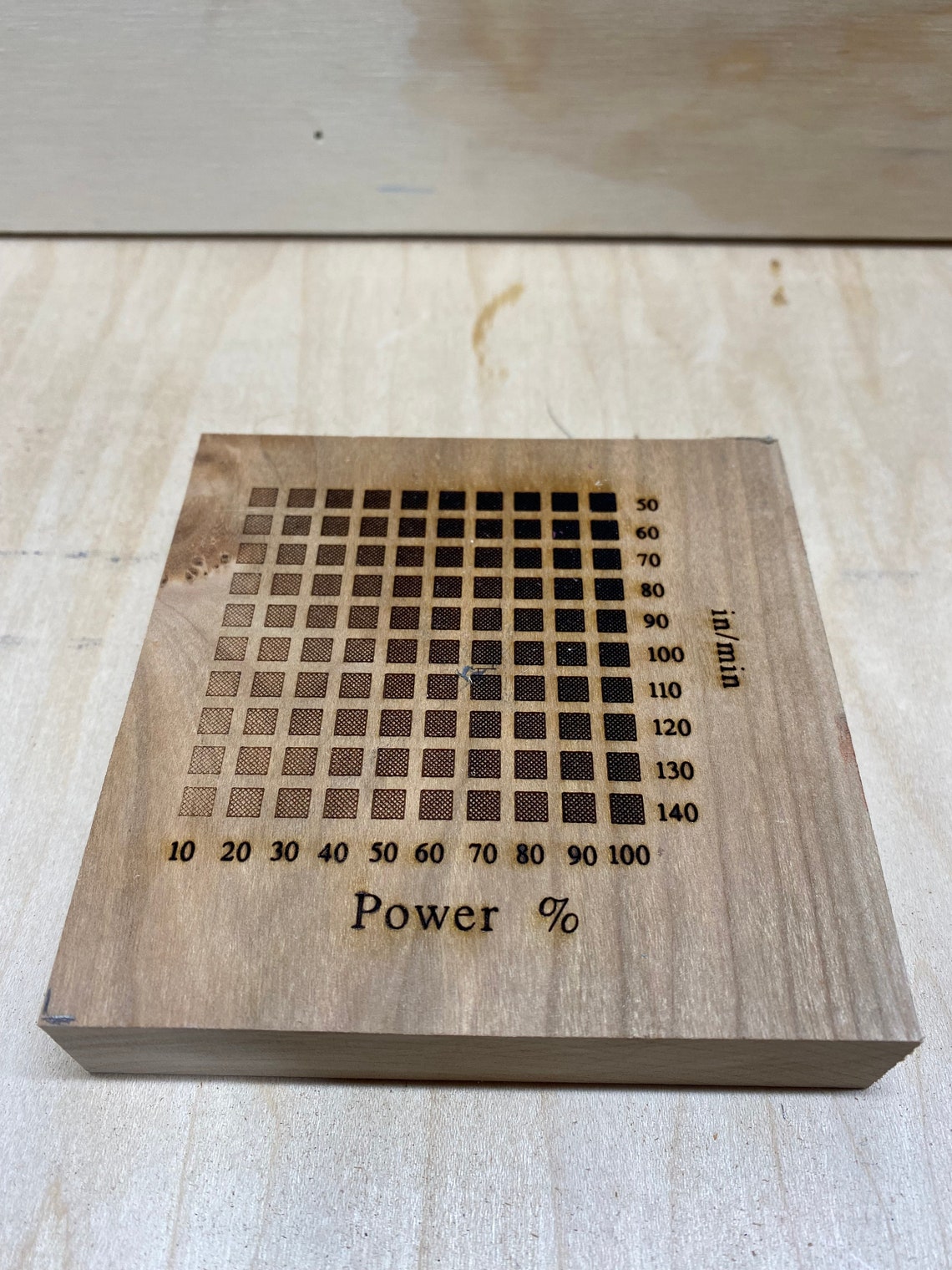 Vcarve Pro Laser Power & Speed Test File, Laser Test File, Laser ...