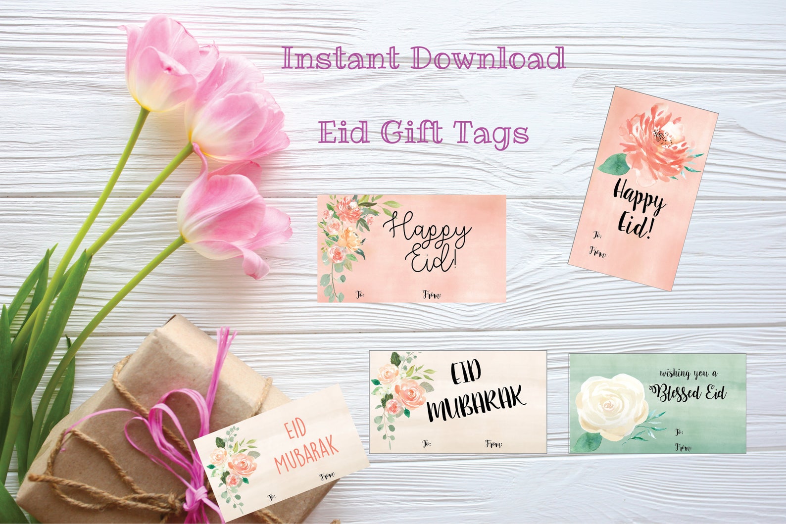Eid Gift Tag / Printable Eid Mubarak Gift Tags / Eidy / Eid - Etsy