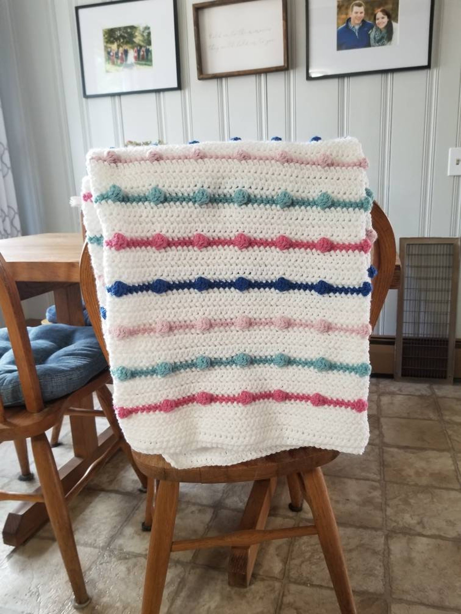 Toddler/Kid Bobble Line Blanket | Etsy