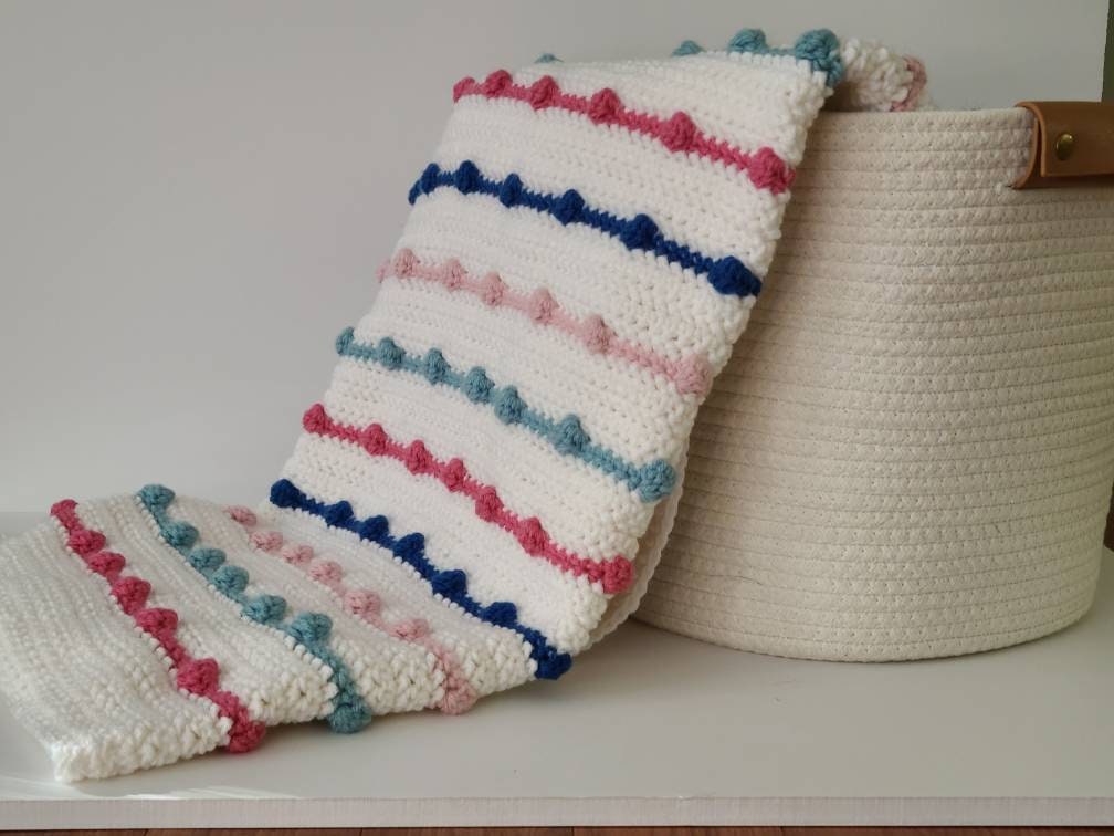 Toddler/kid Bobble Line Blanket - Etsy
