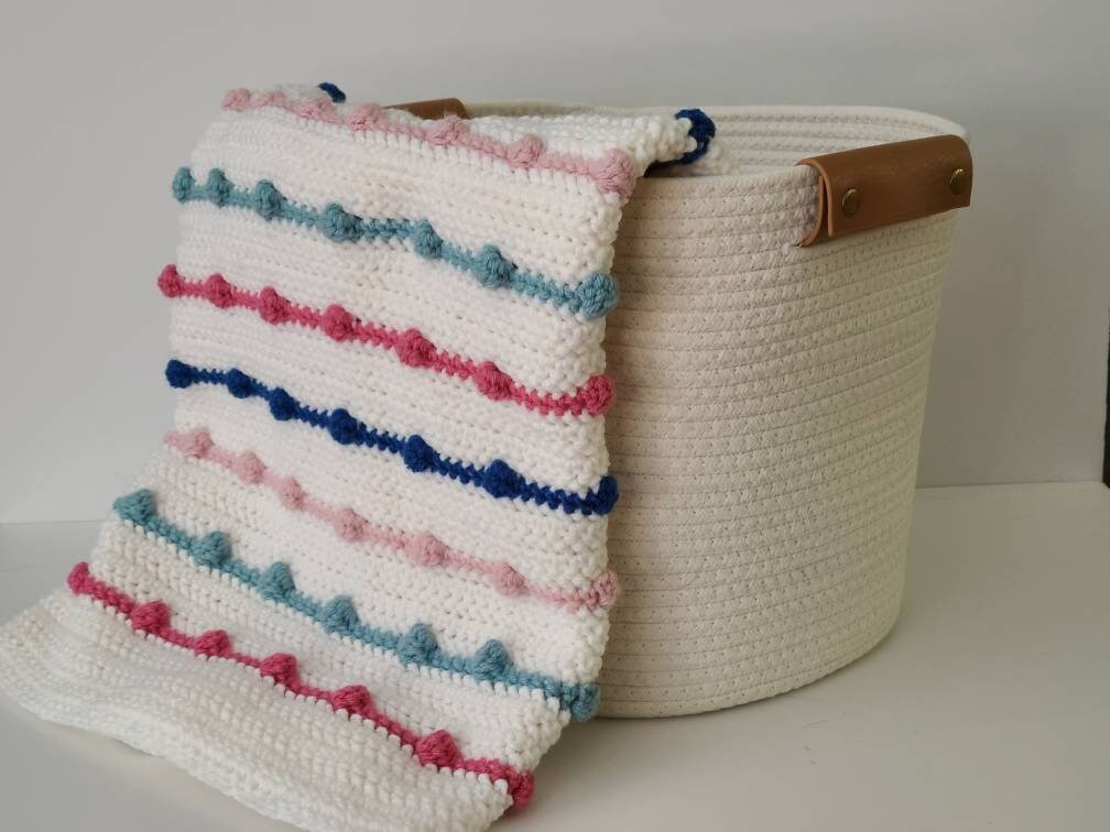 Toddler/kid Bobble Line Blanket - Etsy