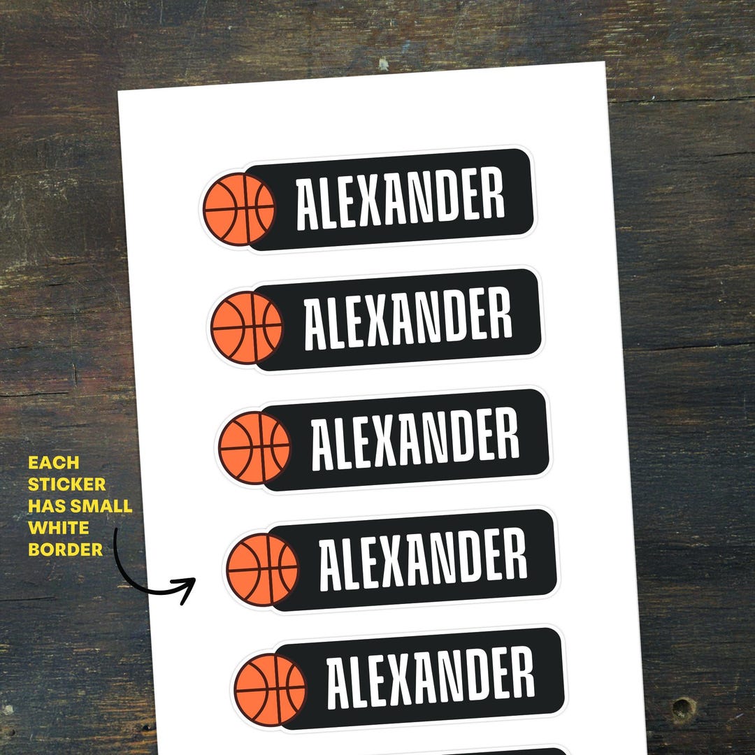 Personalized Sports Name Tag, Custom Name Labels With Your Favorite ...