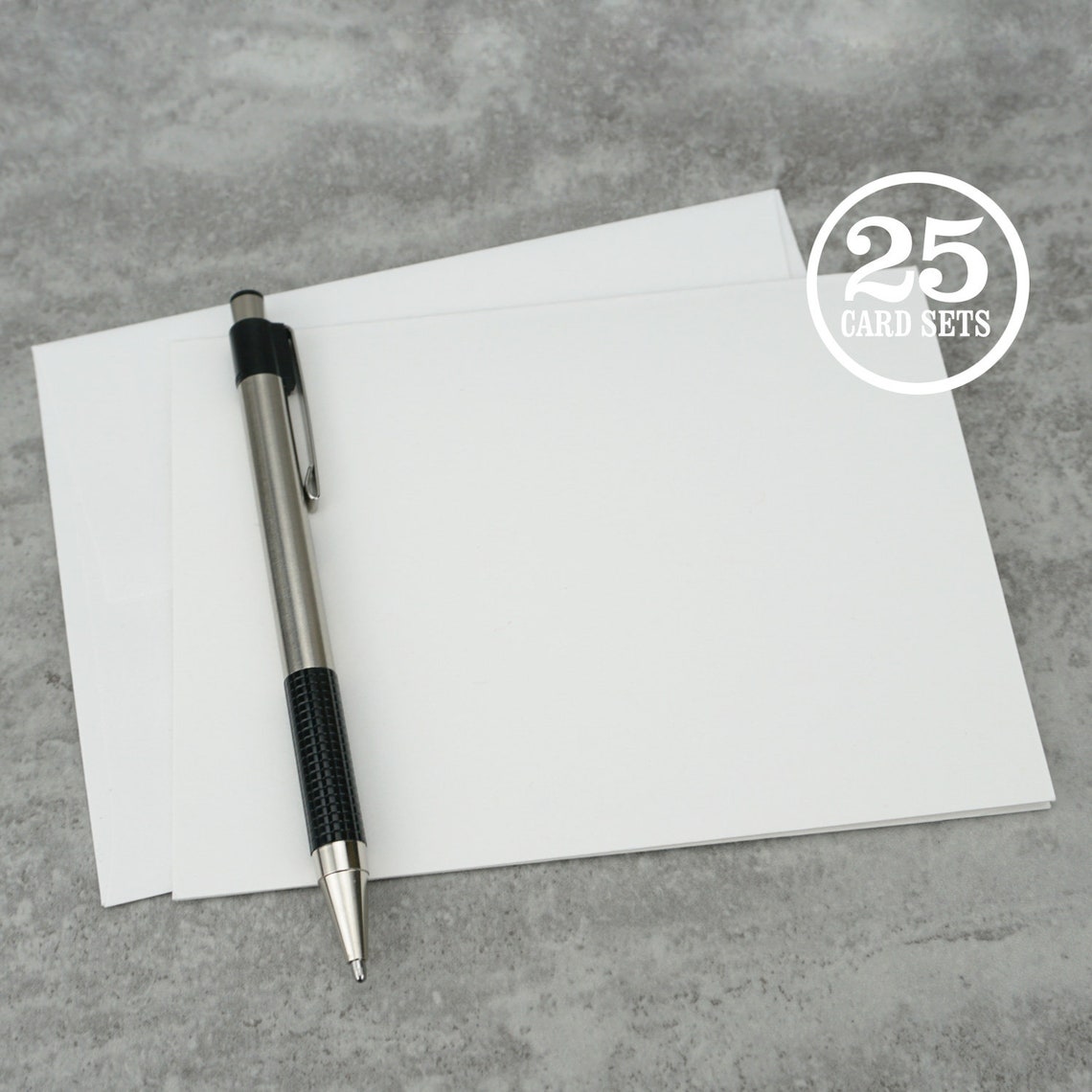 White Blank Note Cards With Envelope / Size A2 / Blank Card and ...