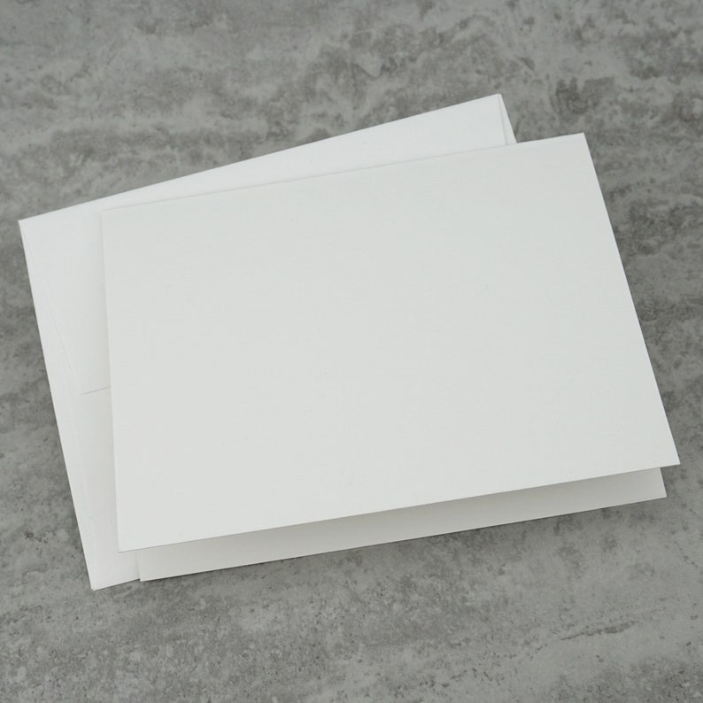White Blank Note Cards With Envelope / Size A2 / Blank Card and ...