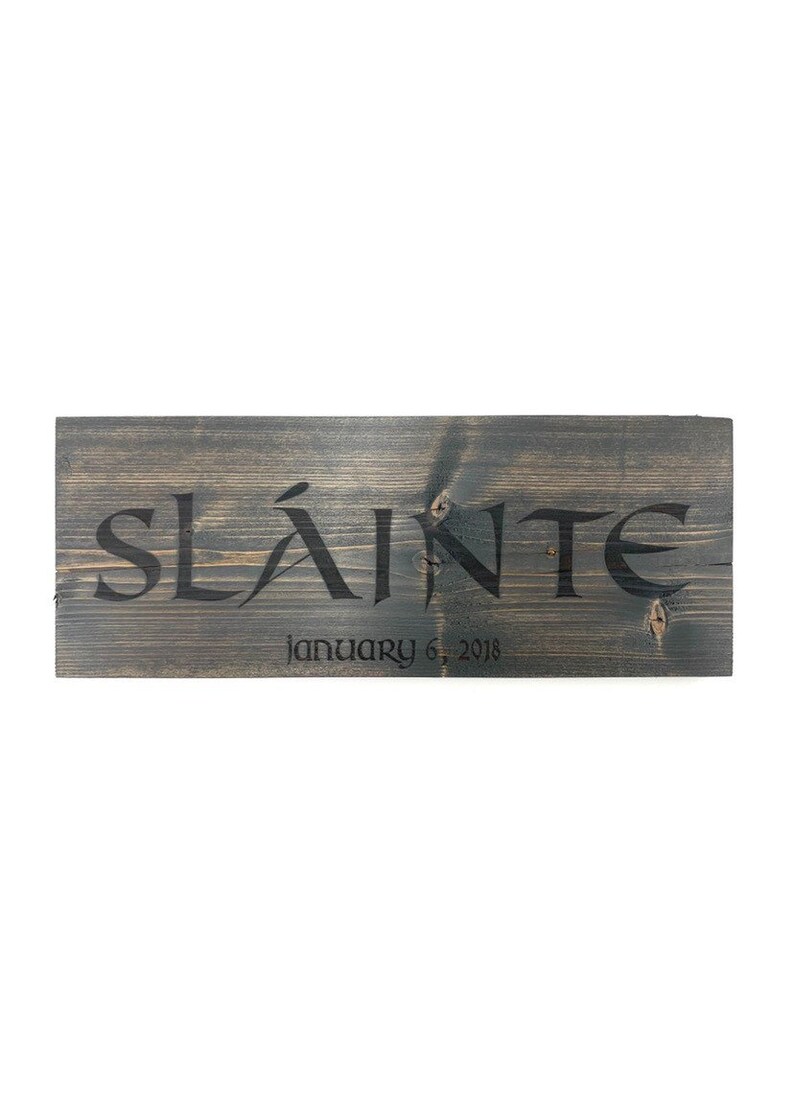 Laser Engraved Slainte Sign Gaelic Cheers Bar Sign Custom - Etsy