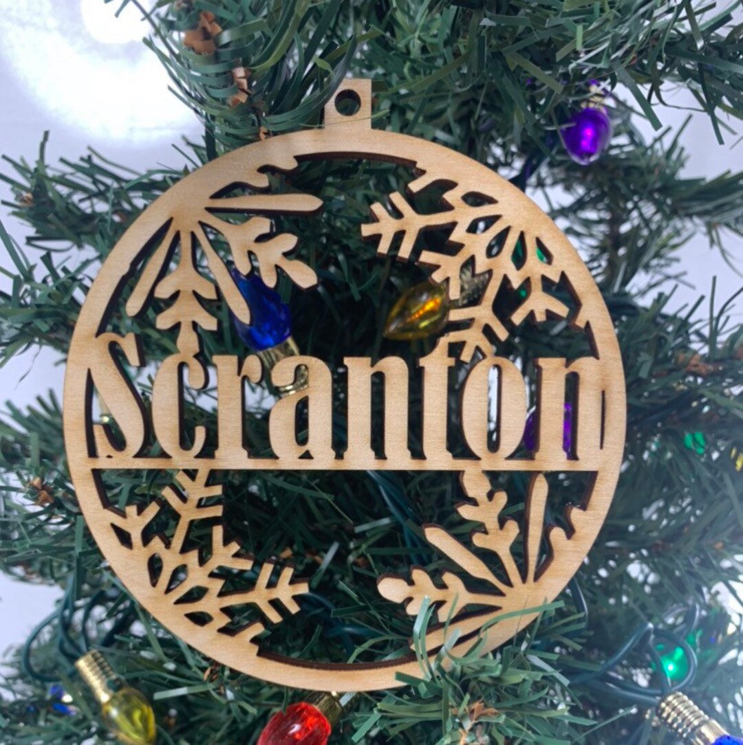 Laser Cut Scranton Ornament, Scranton Pennsylvania, the Electric City ...