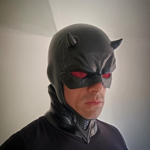 Black Devil Cowl Mask Cosplay Urethane Flexible - Etsy
