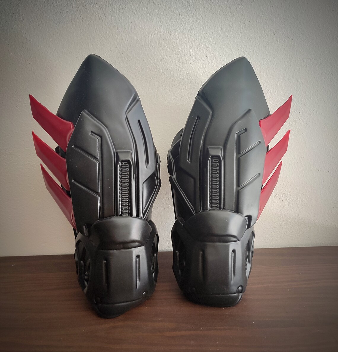 Red Warrior Gauntlet Armor Guard for Cosplay, Made With Urethane ...