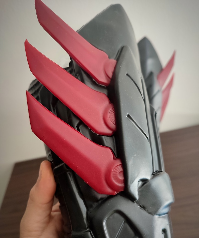 Red Warrior Gauntlet Armor Guard for Cosplay, Made With Urethane ...