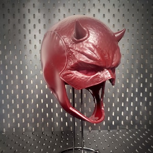 Red Devil Cowl Mask With Neck or Withouth, Cosplay Leather Texture ...