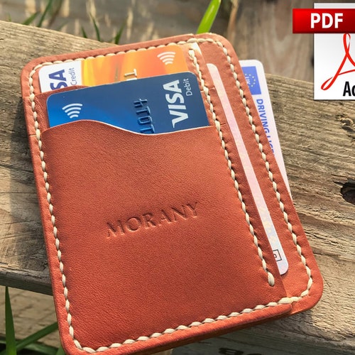 Leather Card Holder Wallet PDF Template V2 Leather Pattern - Etsy