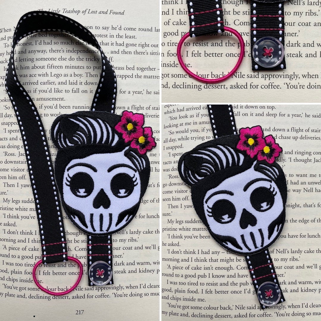Pin up Girl Skull Ribbon Bookmark, Skull Bookmark, Bookmark, Reading ...