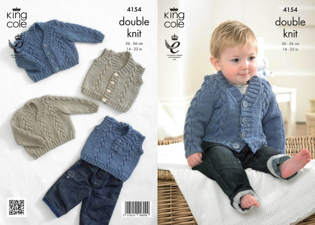 Boys Waistcoat, Cardigan, Slipover and Sweater Knitting Pattern in Big ...