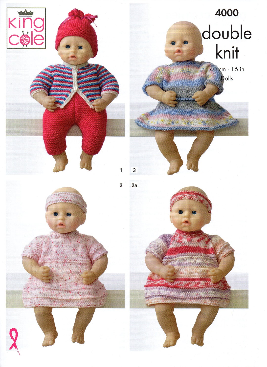 King Cole 4000 Knitting Pattern for Dolls Clothes in Various - Etsy UK