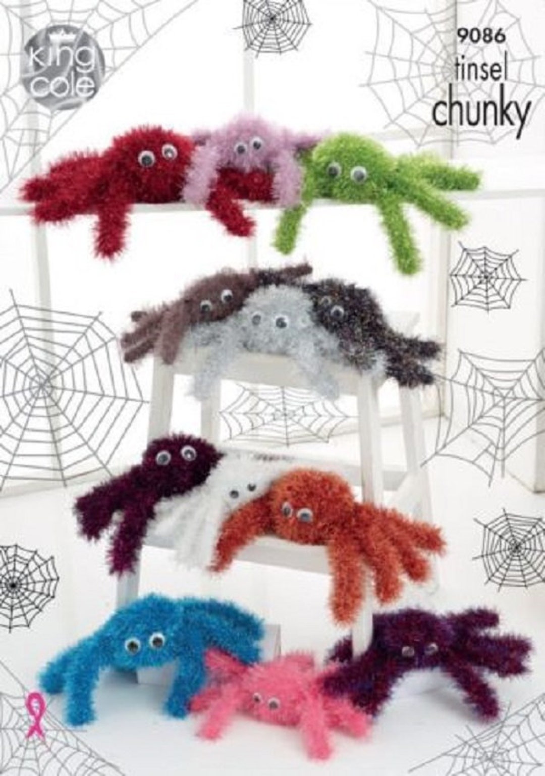 Tinsel Spider Knitting Pattern in Tinsel Chunky , King Cole 9086 ...