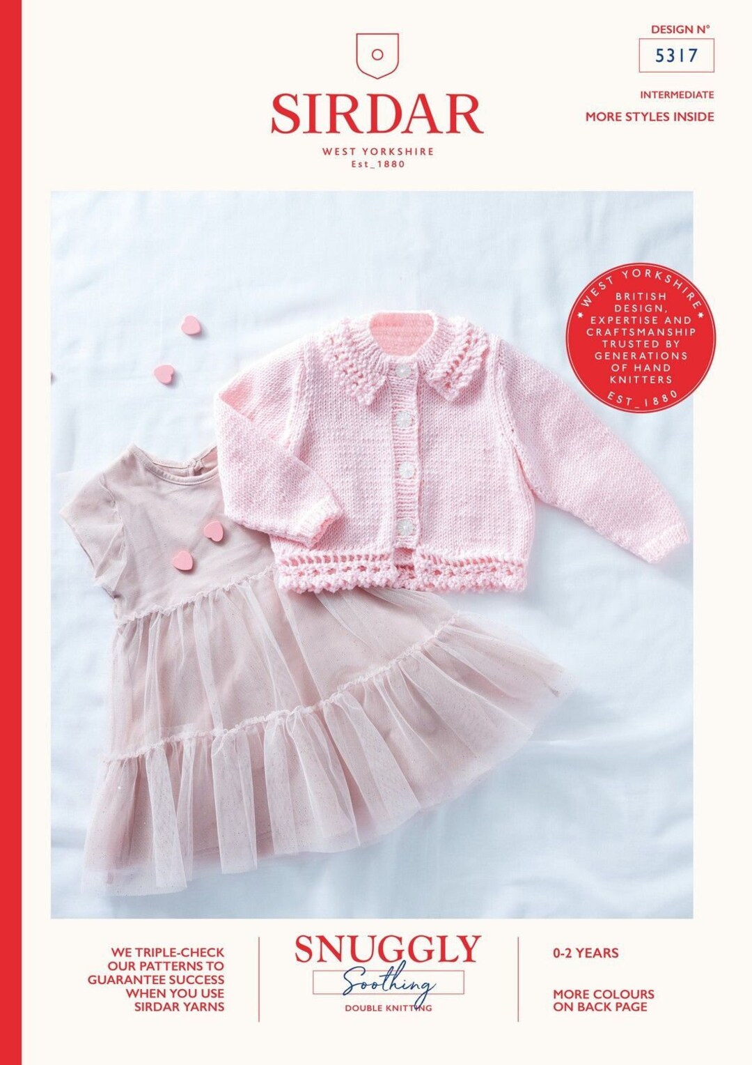 Girls Cardigan Knitting Pattern in Sirdar Snuggly Soothing DK. Sirdar ...