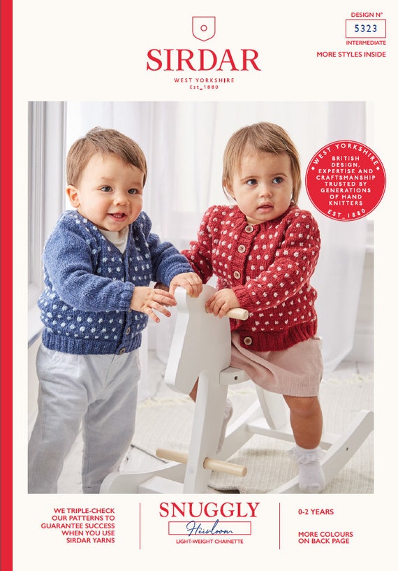 Babies Cardigans in Sirdar Snuggly Heirloom Knitting Pattern | Etsy