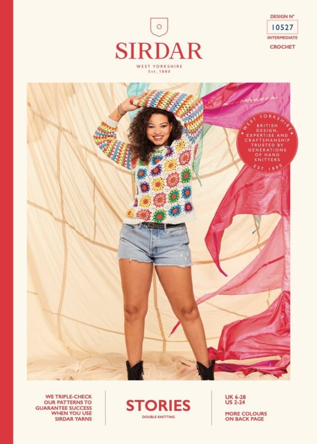 Granny Square Sweater Crochet Pattern in Stories DK. Sirdar 10527 ...