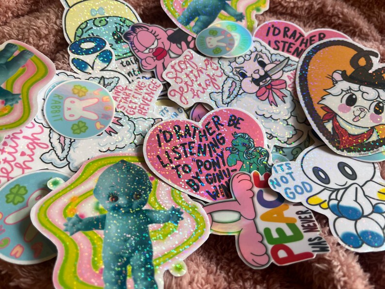 Sad Clown, Cute Sticker, Kewpie, Imperfect, Handmade, Water Bottle ...