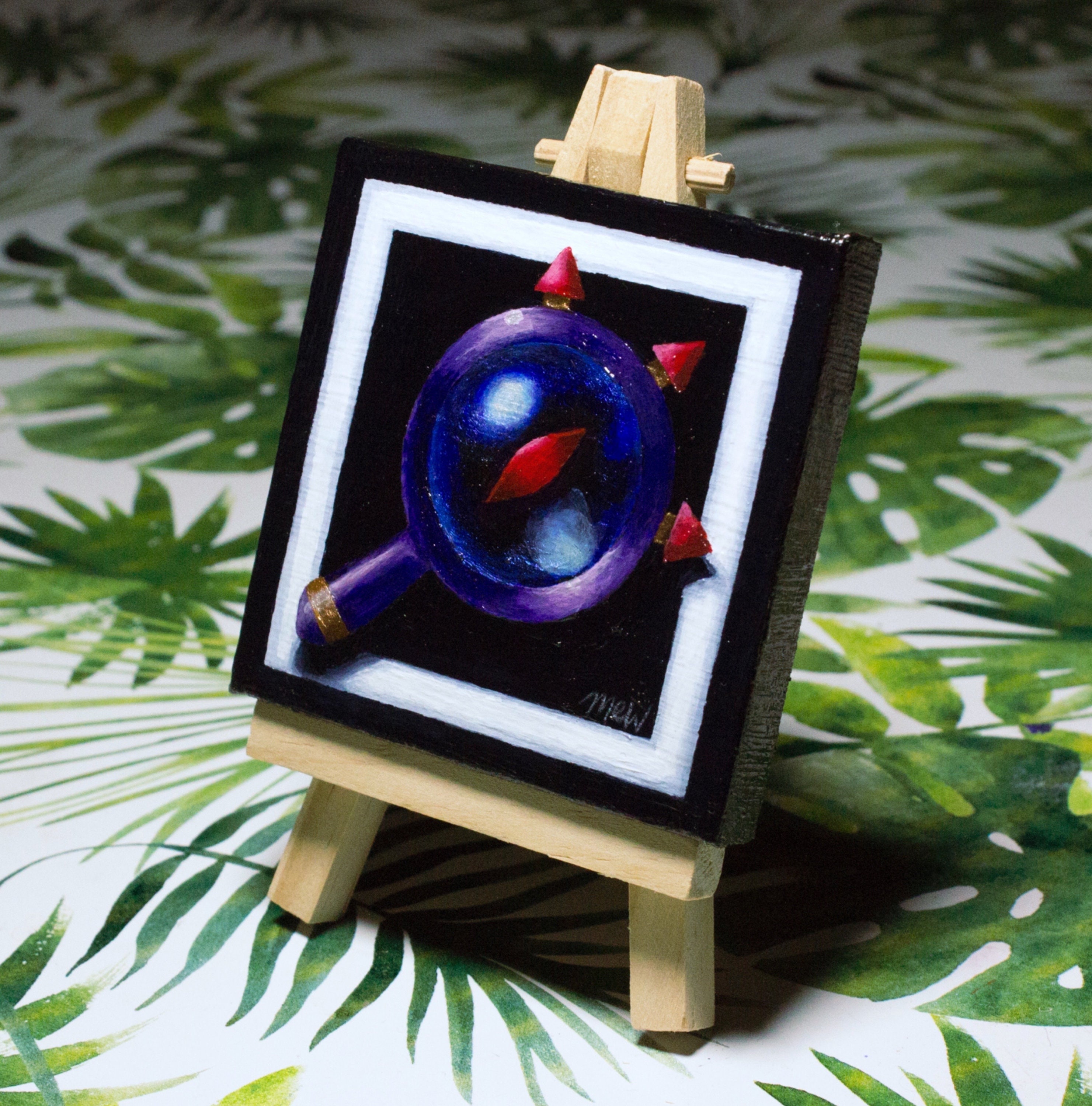 Lens of Truth Equiped - Zelda Video Game Mini Acrylic Painting - 3x3 ...