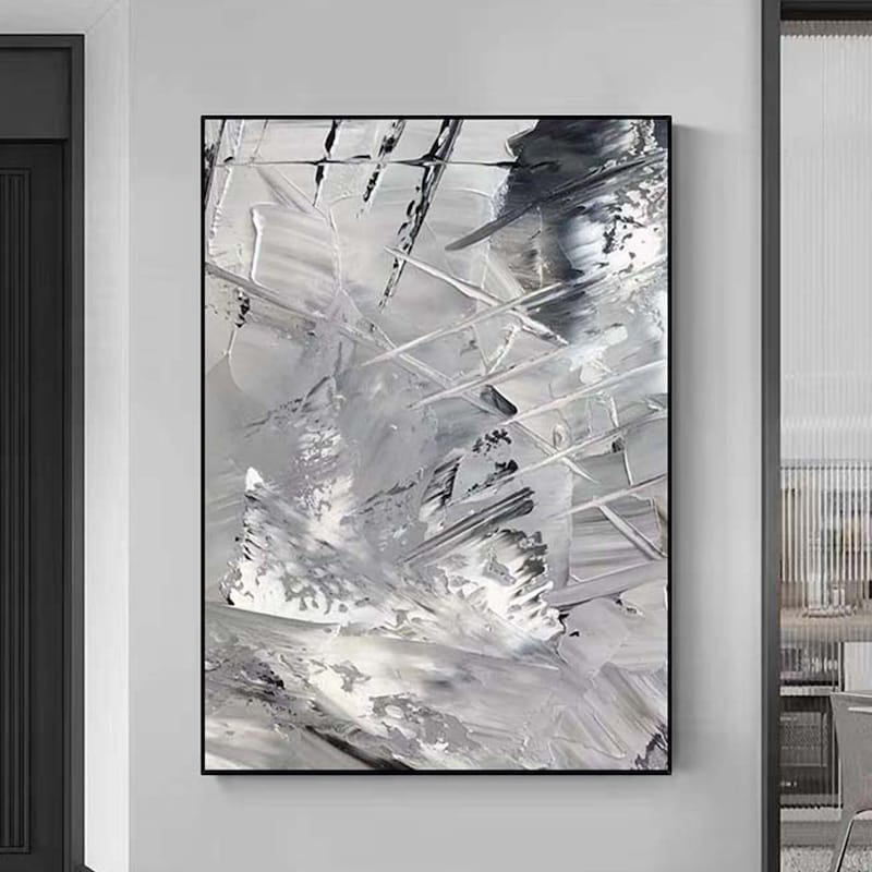 Gray Abstract Art - Etsy