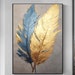 Original Feather Oil Painting on Canvas, Modern Textured Wall Art ...